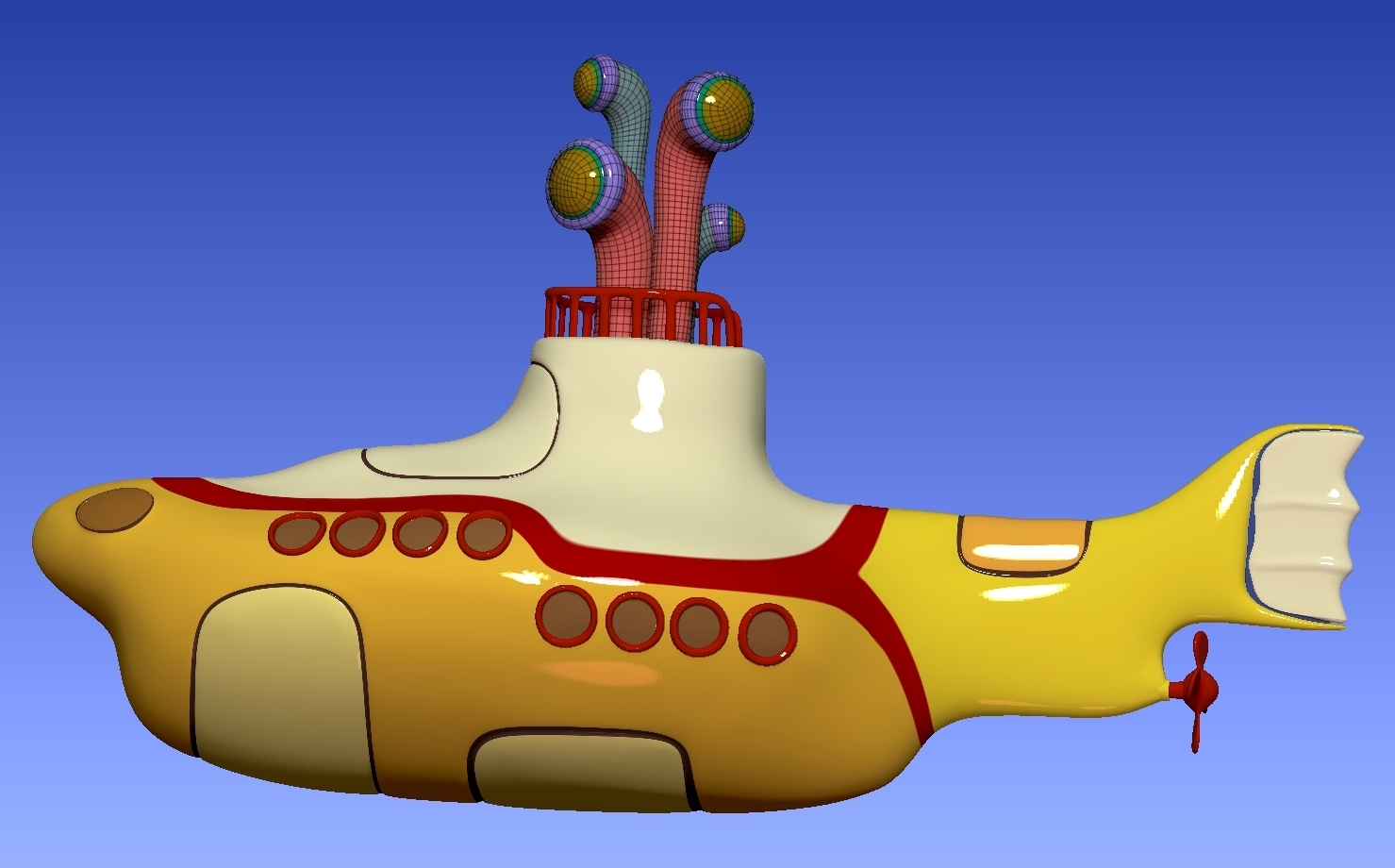 Archivo STL Yellow submarine .The Beatles 🚢 (OBJ)・Diseño imprimible en ...