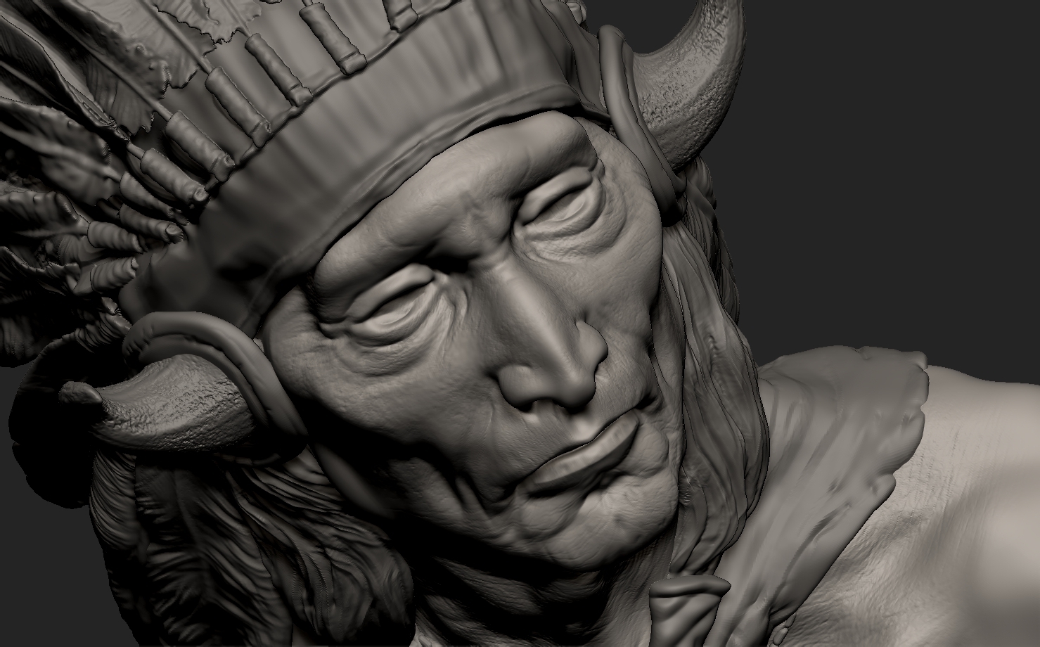 🤠 American Native Warrior 3D print model・ STL File for ・Cults