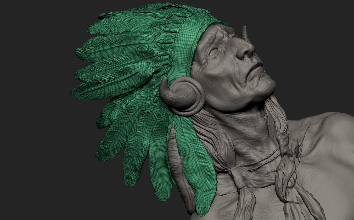 🤠 American Native Warrior 3D print model・ STL File for ・Cults
