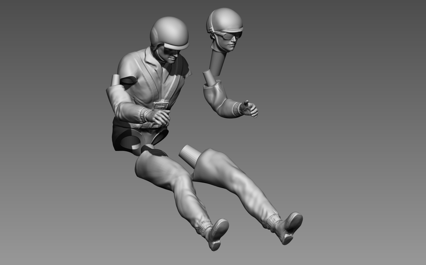 STL file Vintage Car Driver Pilot 🚗 (OBJ)・Model to download and 3D ...