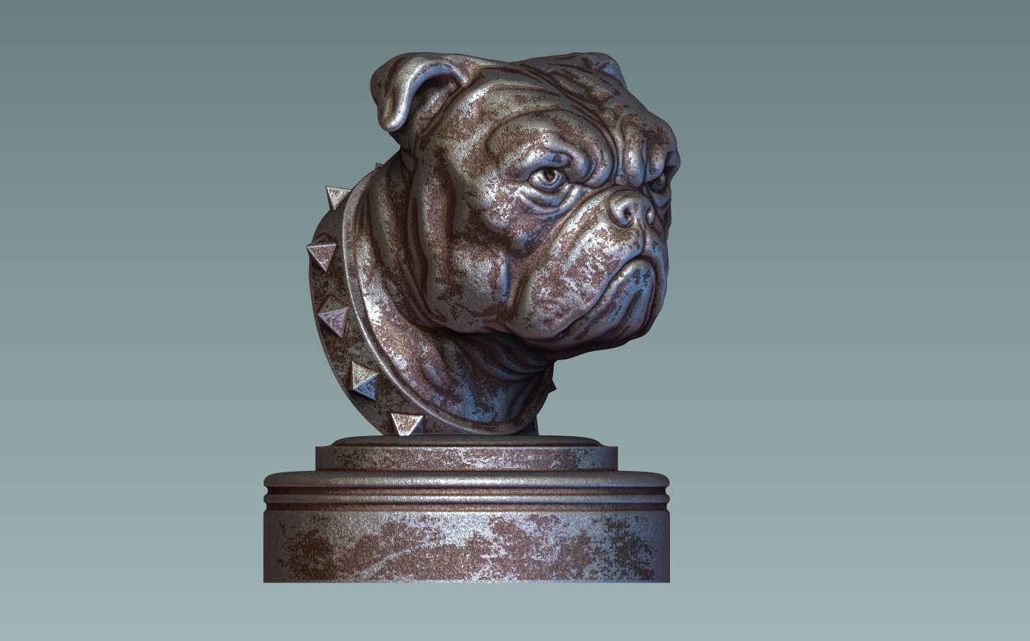🐕 English Bulldog Head・ STL File for ・Cults