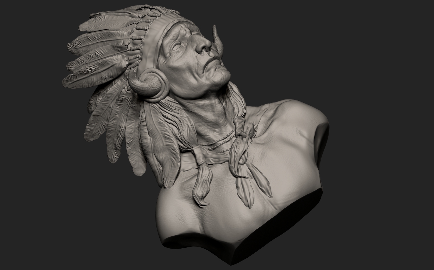 🤠 American Native Warrior 3D print model・ STL File for ・Cults