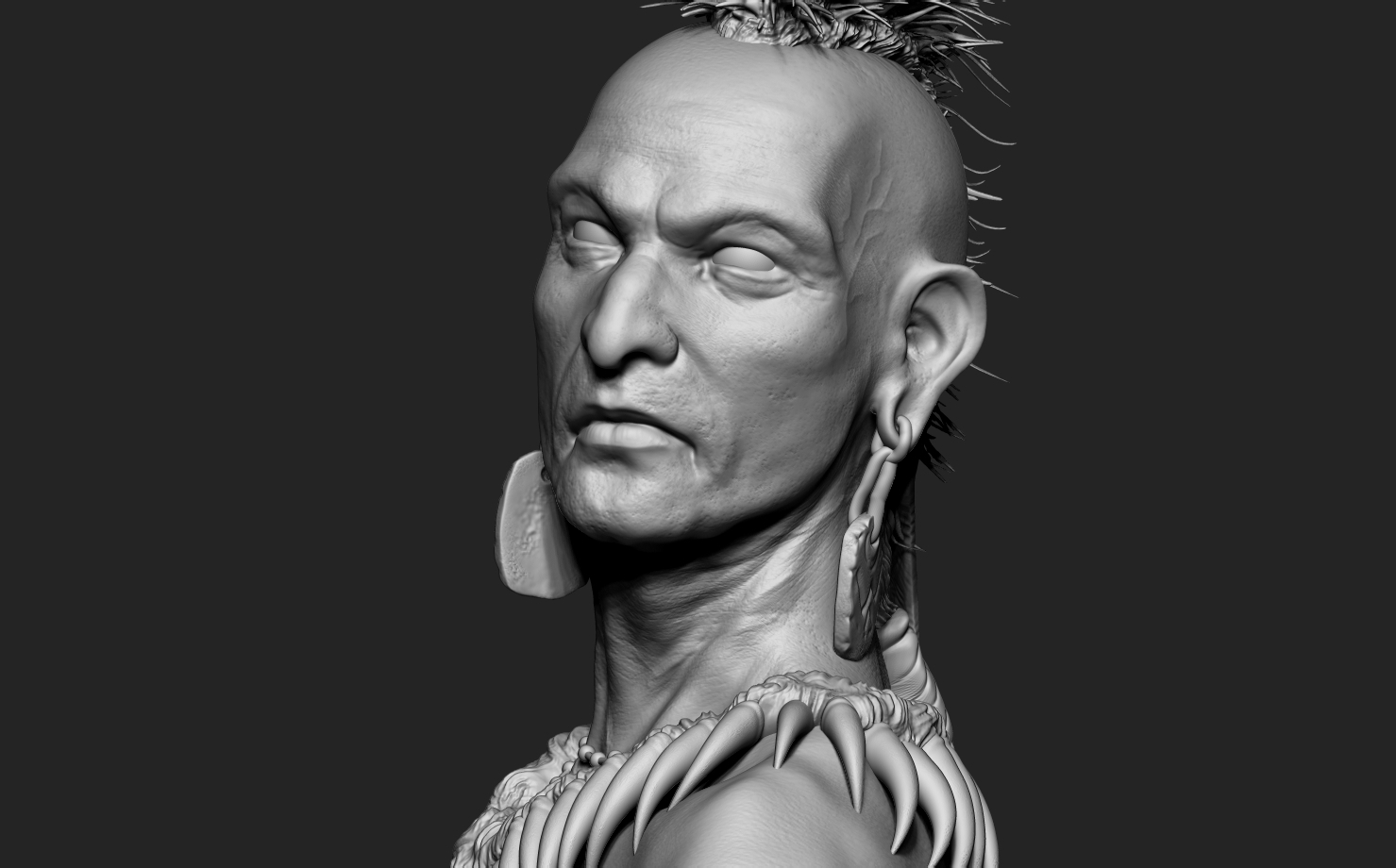 STL file NATIVE AMERICAN WARRIOR MOHAWK 3D PRINT MODEL 👨 (OBJ)・3D ...