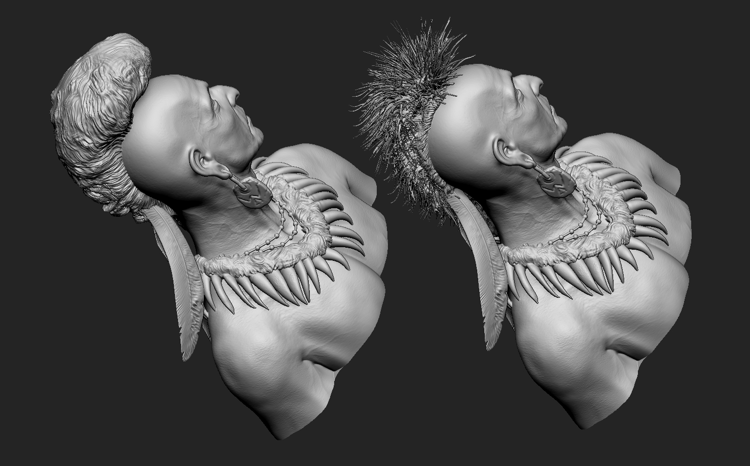STL file NATIVE AMERICAN WARRIOR MOHAWK 3D PRINT MODEL 👨 (OBJ)・3D ...