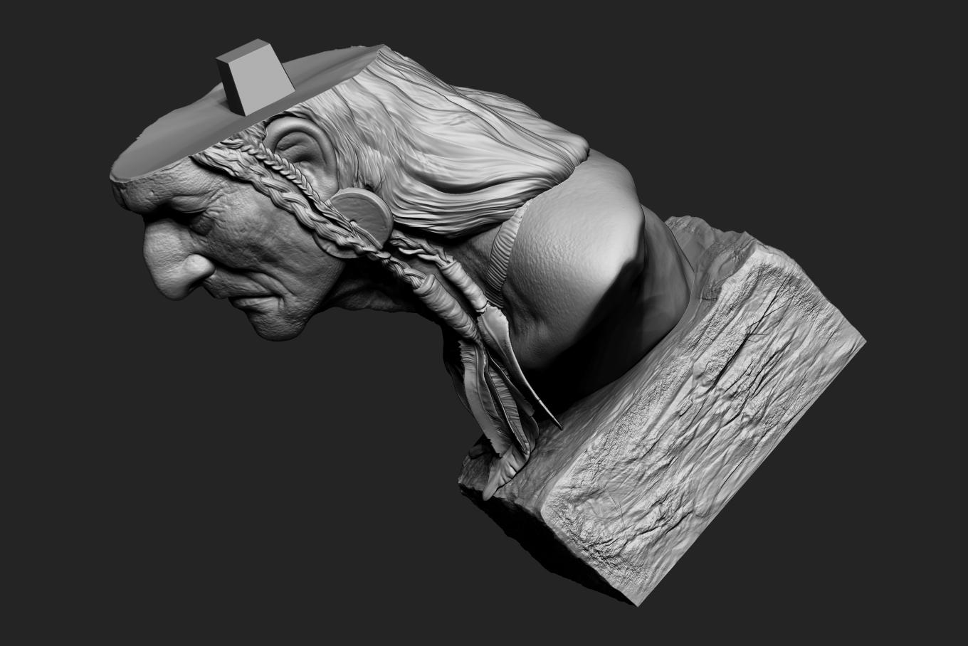 STL file Big Chief Native American 👤 (OBJ and 3MF)・3D printing template ...