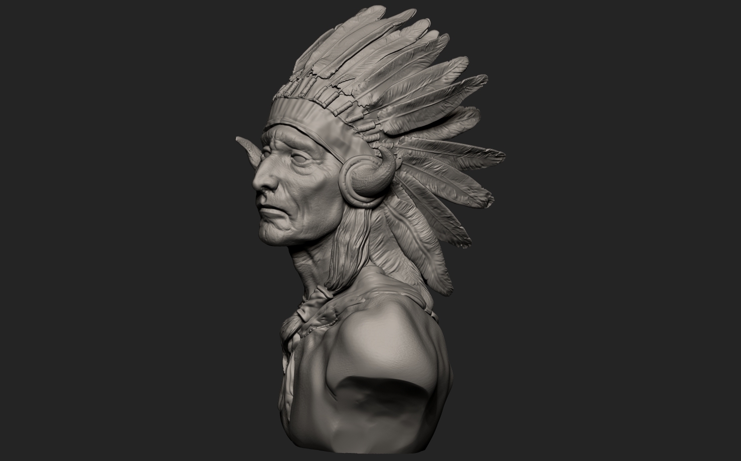 🤠 American Native Warrior 3D print model・ STL File for ・Cults