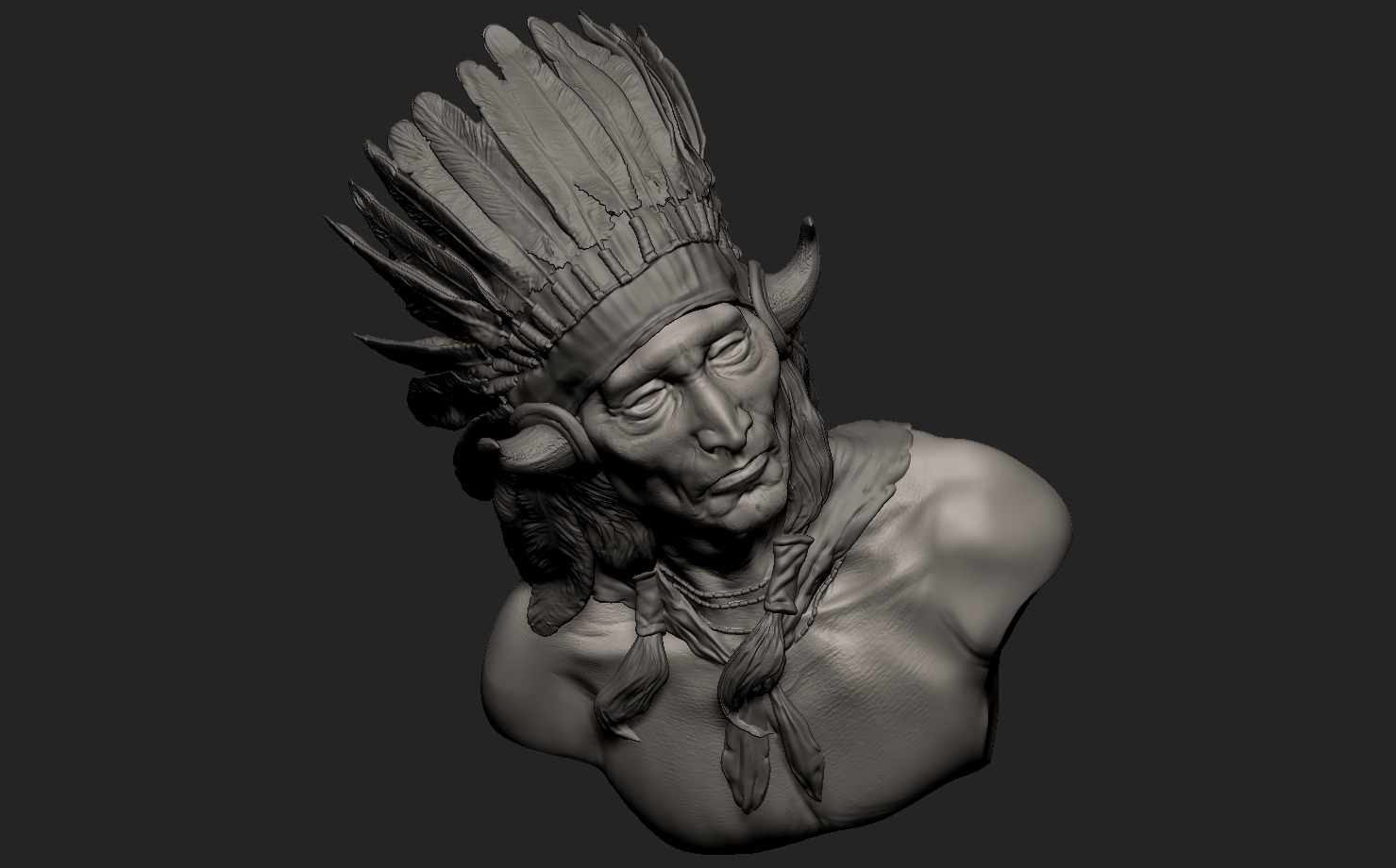 🤠 American Native Warrior 3D print model・ STL File for ・Cults