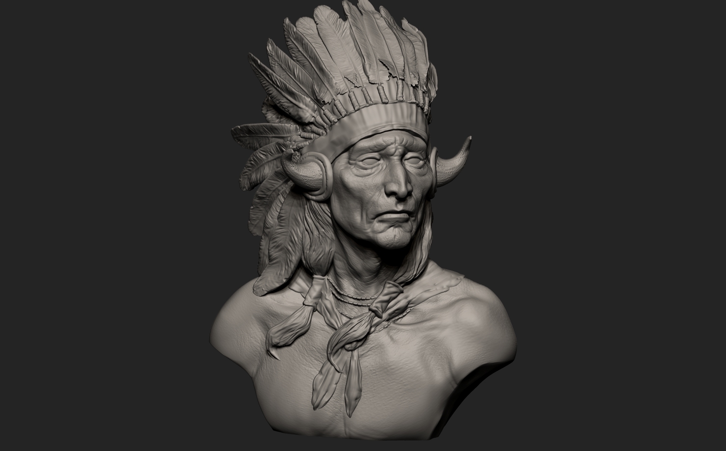 🤠 American Native Warrior 3D print model・ STL File for ・Cults