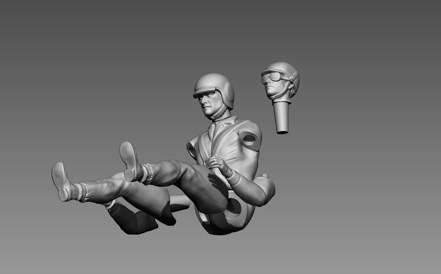 STL file Vintage Car Driver Pilot 🚗 (OBJ)・Model to download and 3D ...