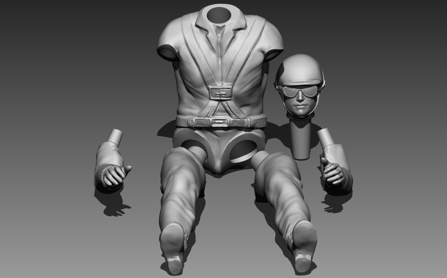 STL file Vintage Car Driver Pilot 🚗 (OBJ)・Model to download and 3D ...