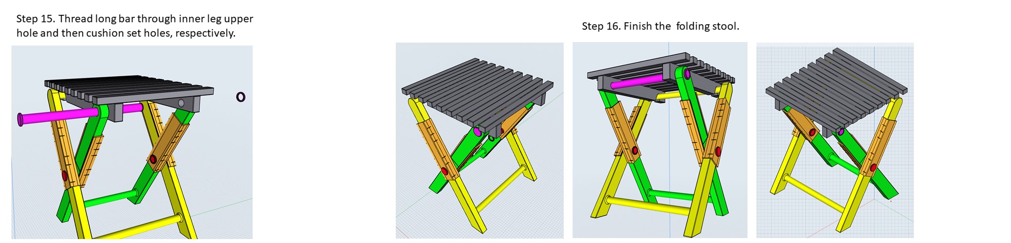 STL file Folding Stool Max_Print_300cm Version 🏠 ・3D printing design to ...
