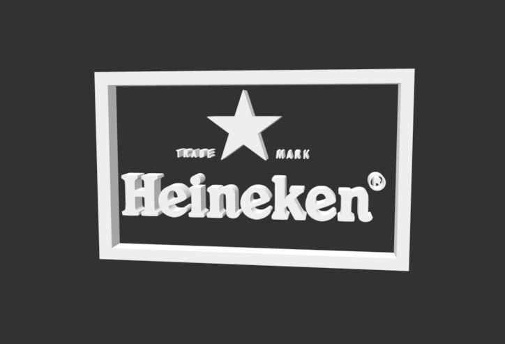 STL file Heineken logo 🍺 ・Model to download and 3D print・Cults
