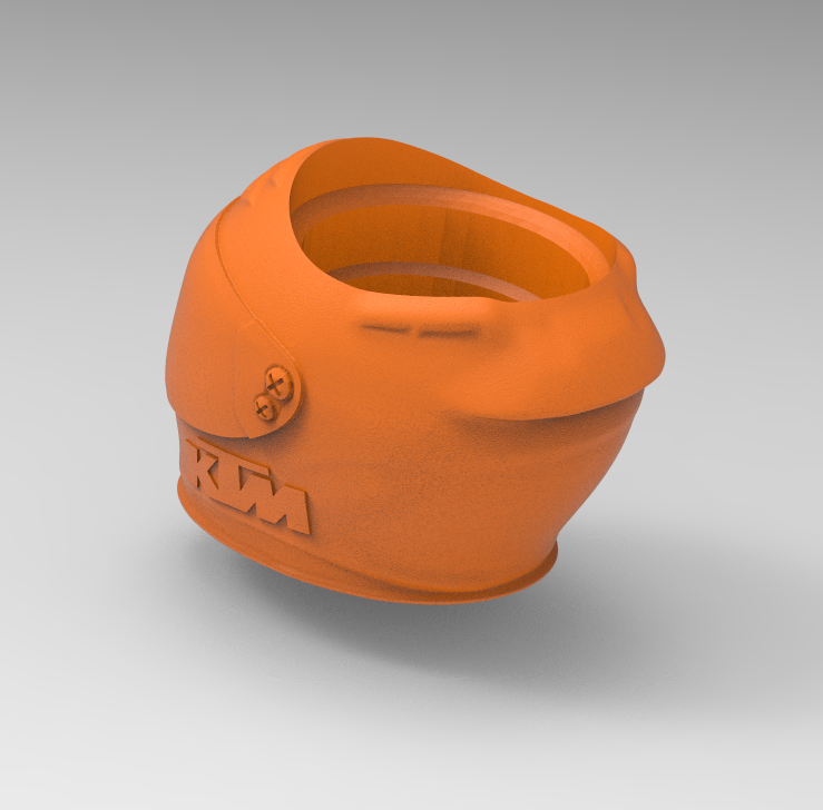 STL file matte ktm racing nost3d motorcycle helmet 🏍️ ・3D printable ...