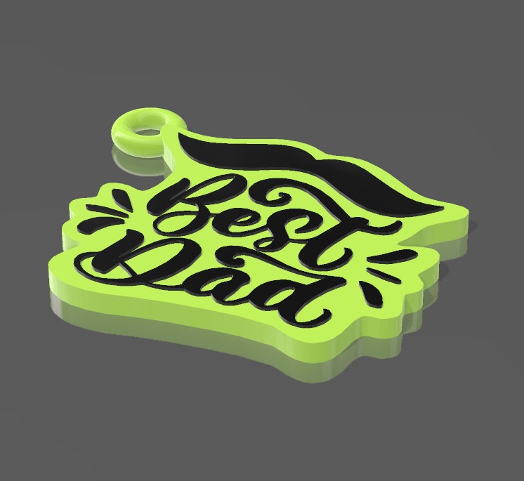 STL file Keychain fathers day 🗝️ ・3D printer model to download・Cults