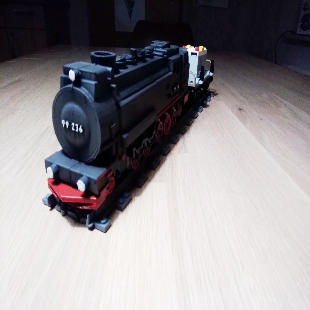 🚂 Locomotive, steam locomotive, train, Lego,・Free 3D File for ・Cults
