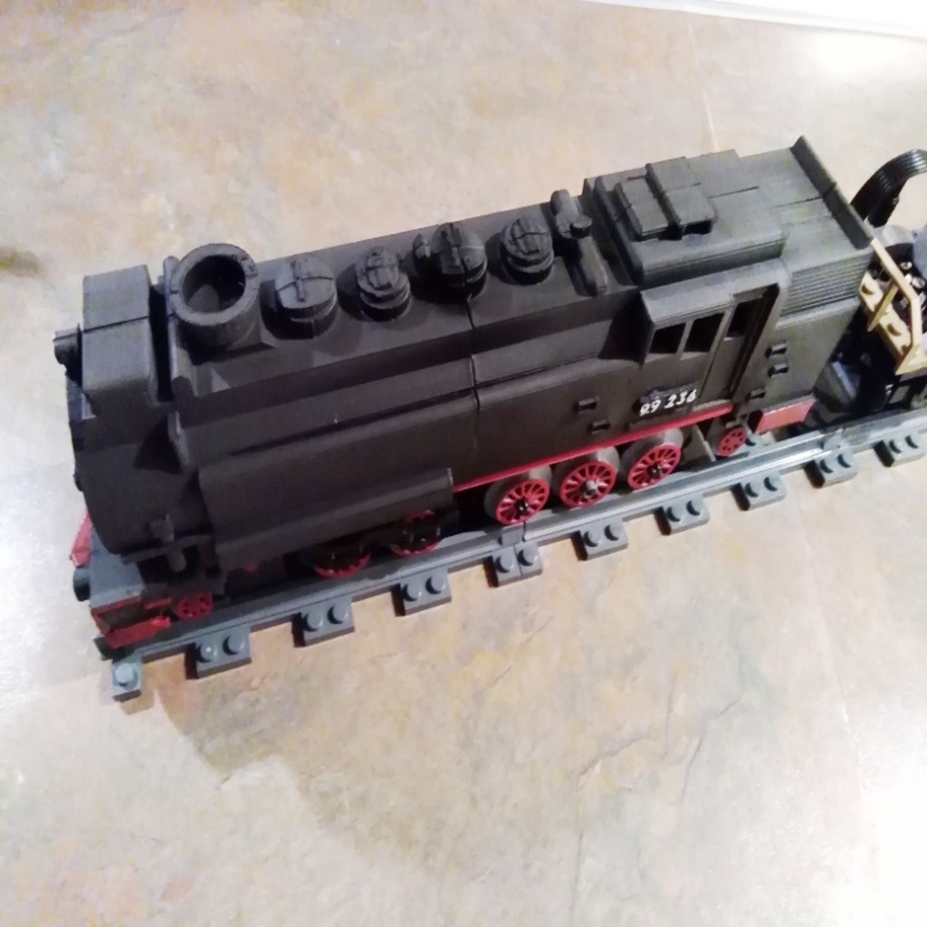 🚂 Locomotive, steam locomotive, train, Lego,・Free 3D File for ・Cults