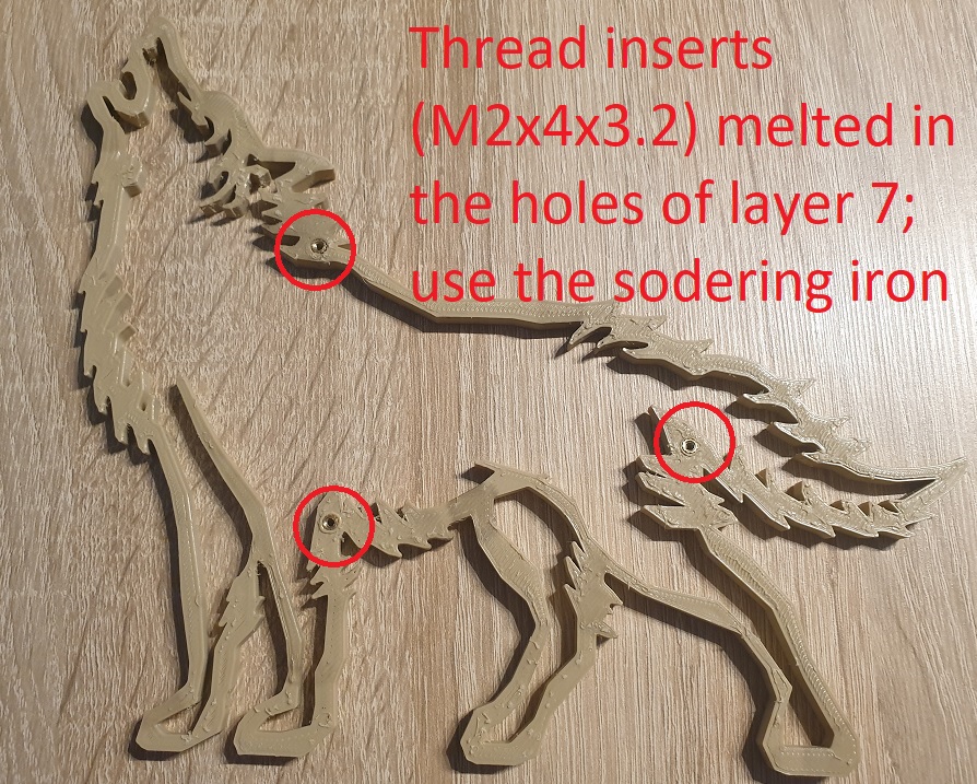 STL file Layered Wolf decoration 🐺 ・Template to download and 3D print・Cults