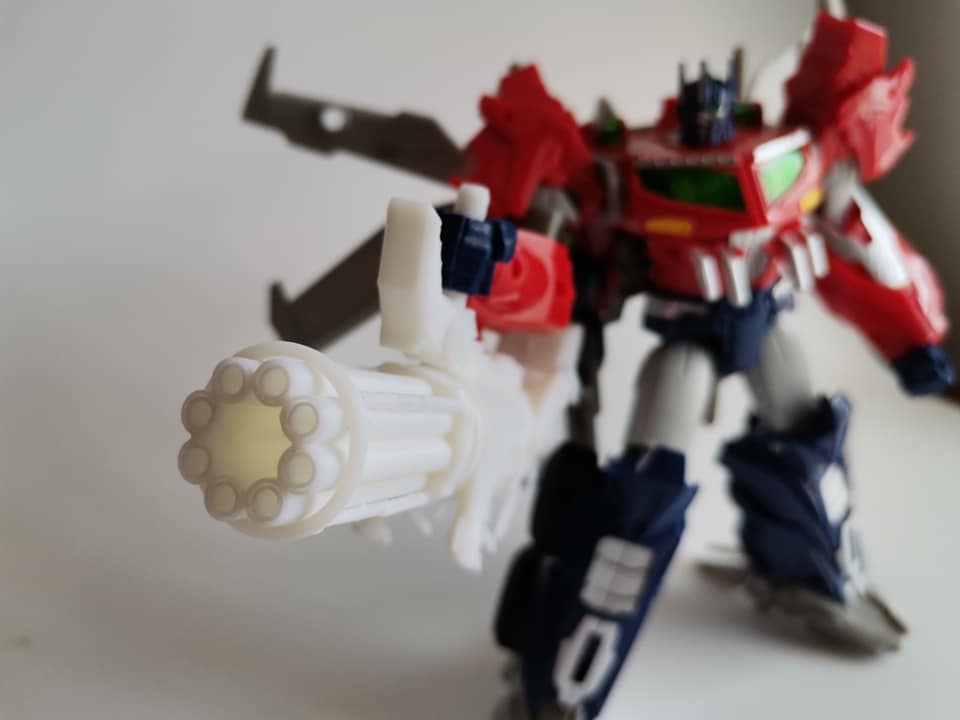 🤖 Transformers Prime Beast Hunters Optimus Gatling Gun・ STL File for ・Cults