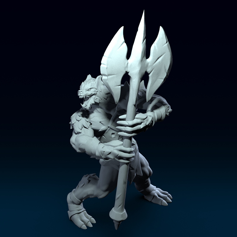 Archivo STL Werewolf Warrior 3D print model 🐺 (OBJ)・Diseño para ...