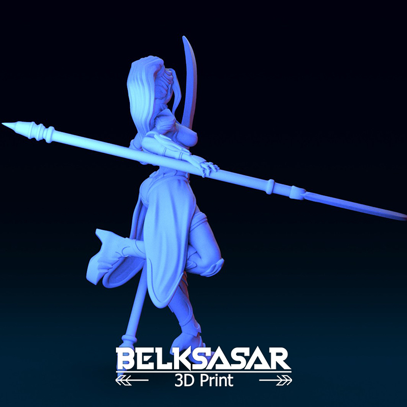 Fichier STL Modèle d'impression 3D d'une guerrière elfe normale et ...