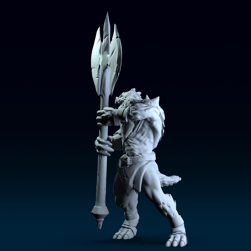 Archivo STL Werewolf Warrior 3D print model 🐺 (OBJ)・Diseño para ...