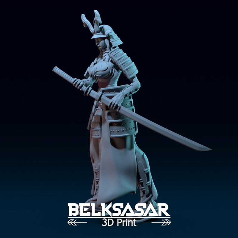 STL file Samurai Girl 3D print model 🗡️ ・3D printing model to download ...