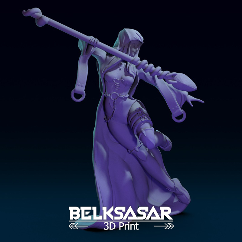 ♀️ Fantasy Female Wizard 3D print model・ STL File for ・Cults
