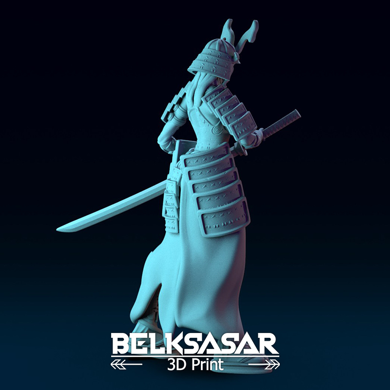 STL file Samurai Girl Normal and Topless 3D print model 🗡️ ・3D ...