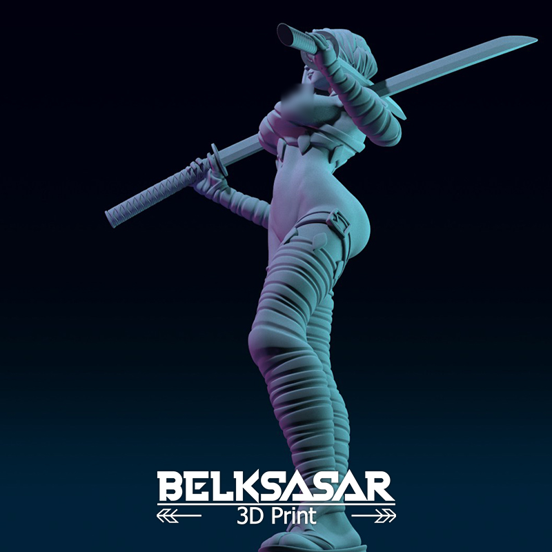 Archivo STL Chica con katanas Desnuda modelo de impresión 3D 👑 ・Design para impresora 3D para ...