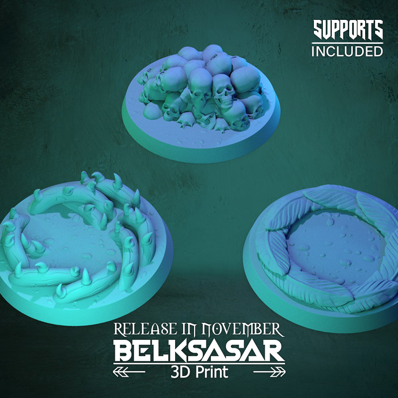 🦸 Dark Forest Bases 3D print model・ STL File for ・Cults