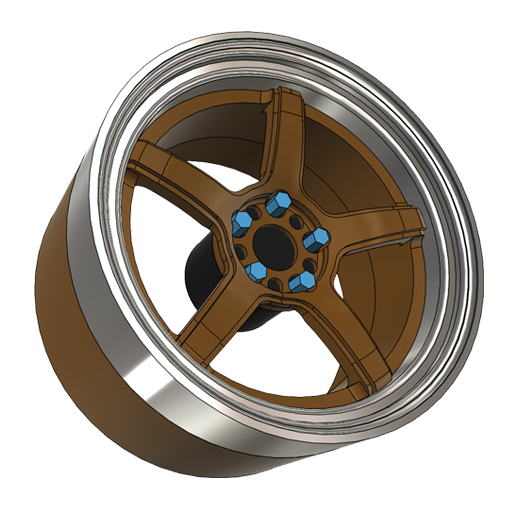 STL file 1/24 scale 19" Work Emotion T5R wheel 🛞・Model to download and ...