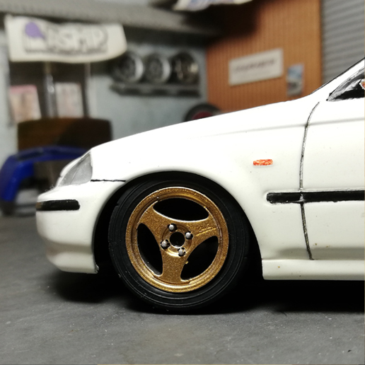 🛞 1/24 scale 15" Advan Oni 2 wheel・Free STL File for ・Cults