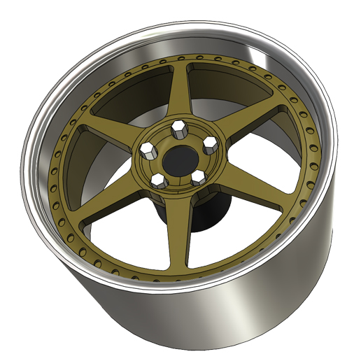 STL file 1/24 scale 19" HRE 446 Wheel 🛞 ・3D print model to download・Cults