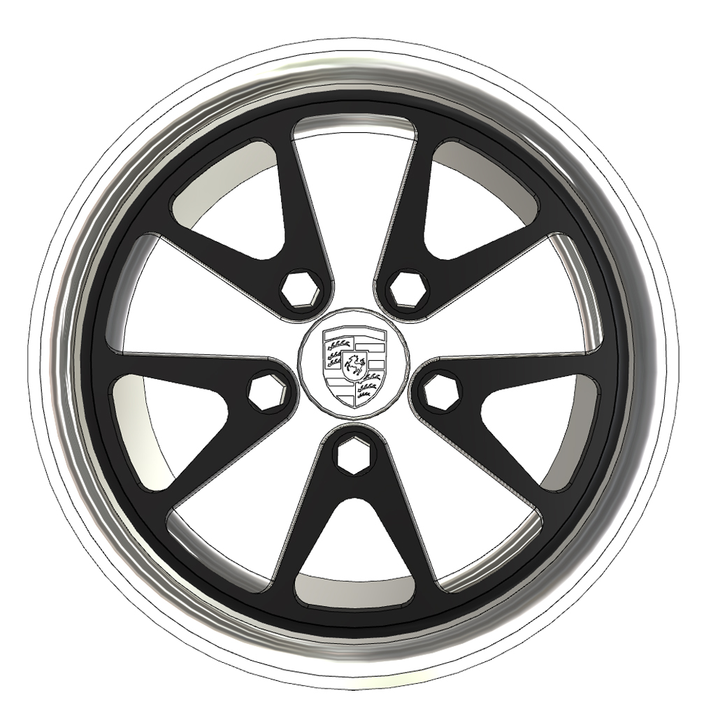 STL file 1/24 SCALE 15" Fuchs wheel for porsche & VW 🛞 ・3D print design ...