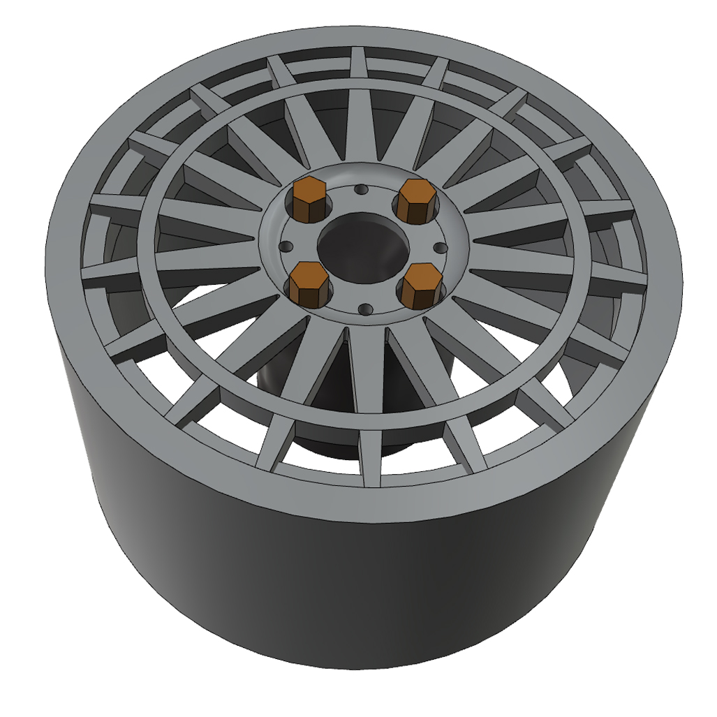 🛞 1/24 scale 15" Rota RAC wheel・Free STL File for ・Cults
