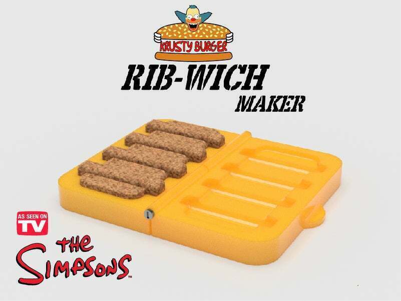 🏠 Rib-Wich burger press from the animated series " the simpsons"・Free ...