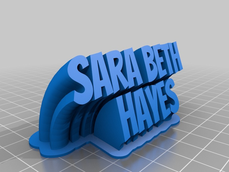 Free 3D file Sara Beth Hayes 🏢 ・3D printer design to download・Cults