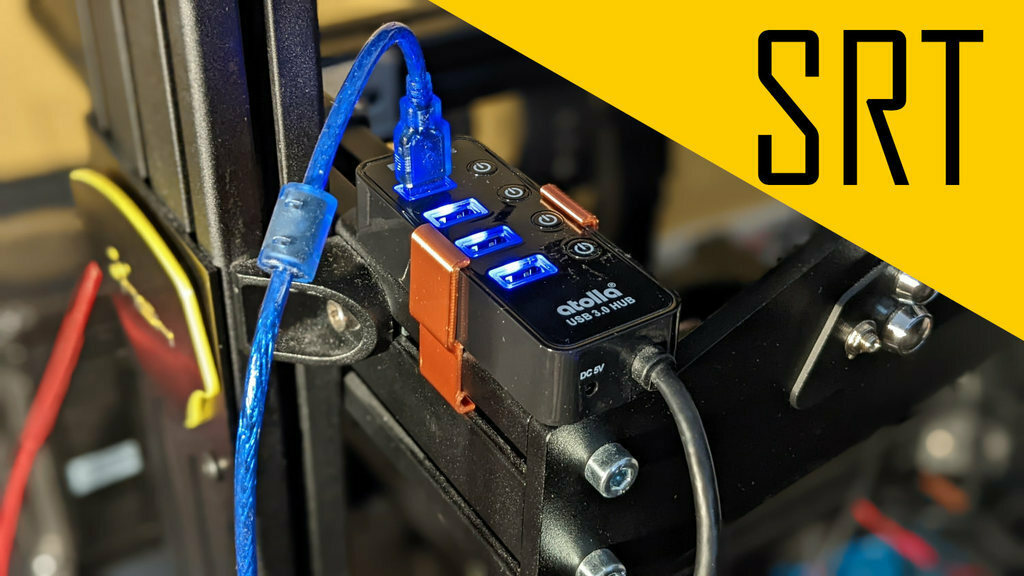 Free 3D file USB Attola hub mount for 4040 or 8040 aluminum profile 💾 ...