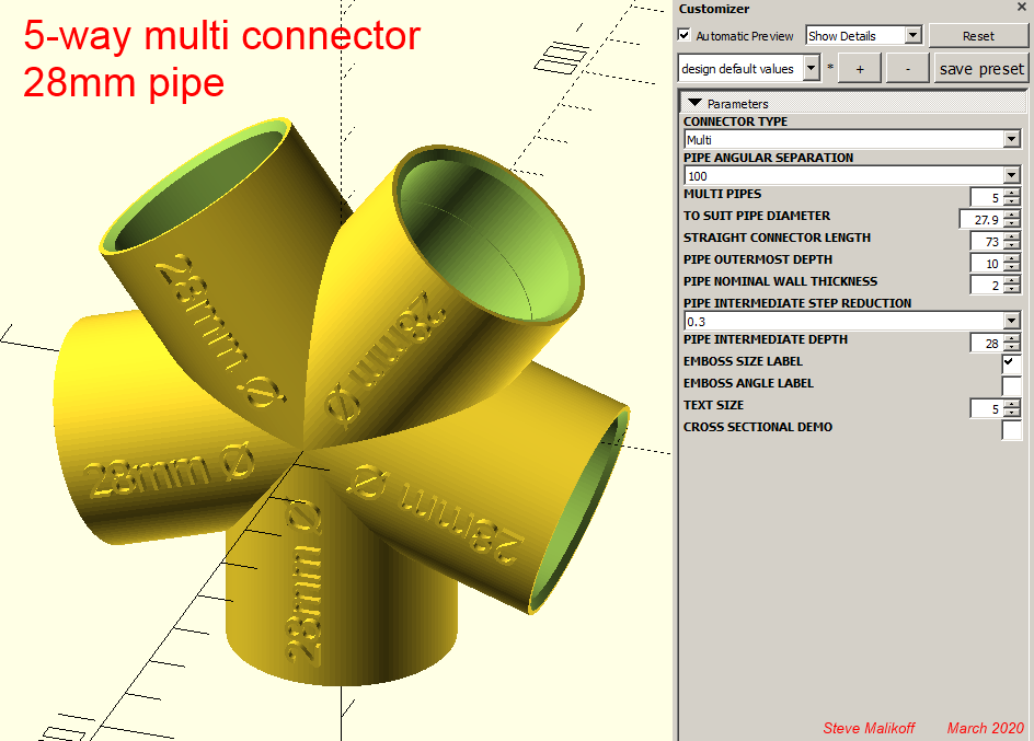Free STL file 28mm caravan RV sink water drain pipe connector fittings ...
