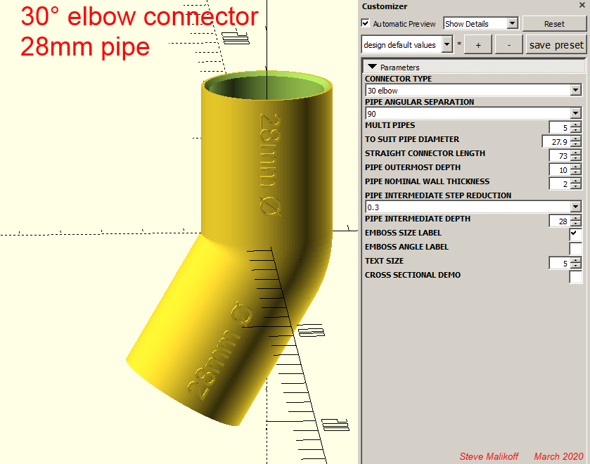 Free STL file 28mm caravan RV sink water drain pipe connector fittings ...