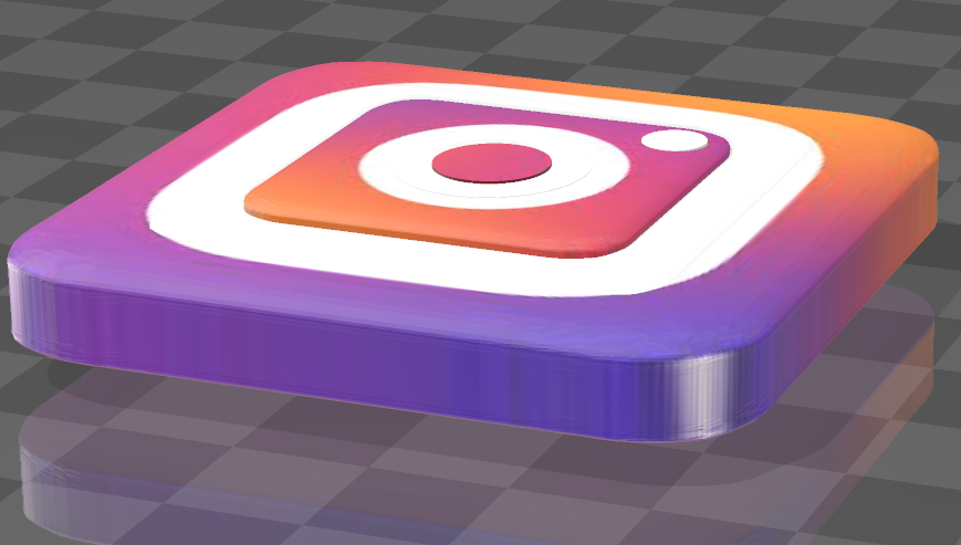 STL file Instagram- Social Network Logo 🎨 ・3D printable model to ...