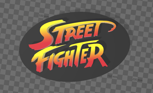 3D file Street Fighter Logo 🎮 ・3D printing idea to download・Cults