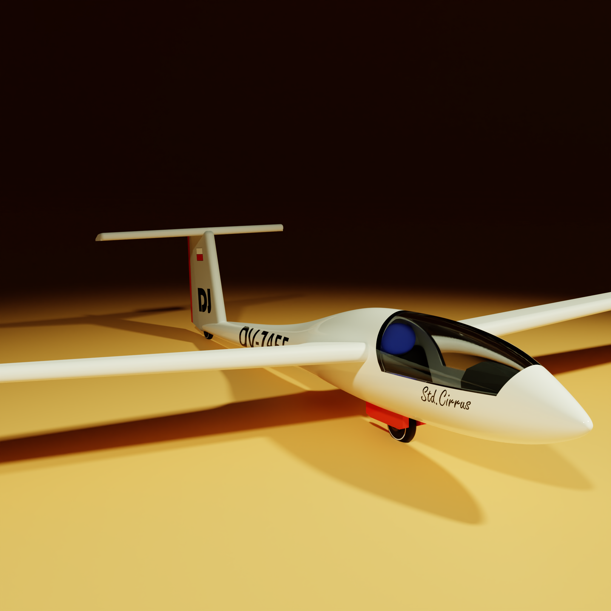 🎨 Standard Cirrus Glider / Sailplane Miniature・ STL File for ・Cults