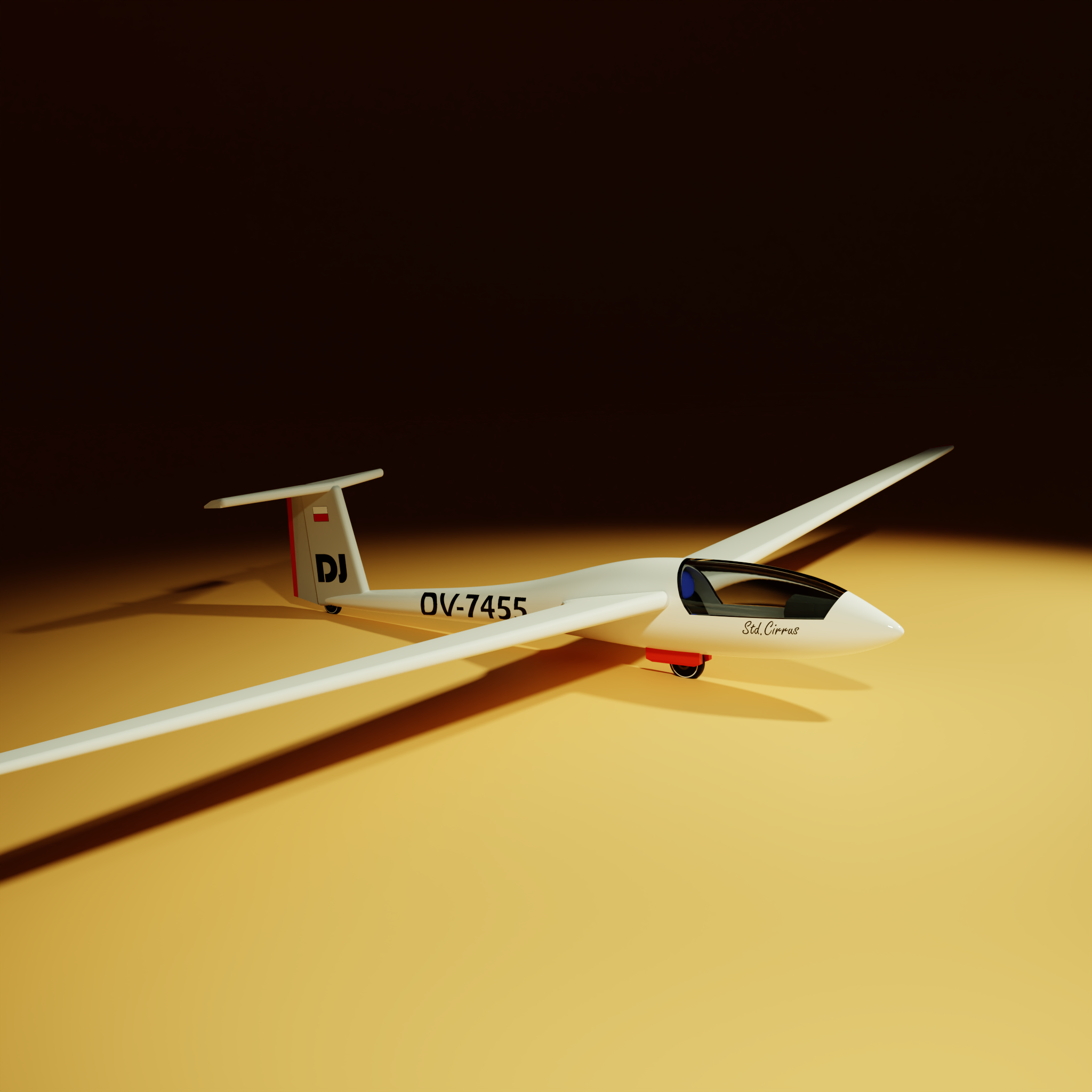 🎨 Standard Cirrus Glider / Sailplane Miniature・ STL File for ・Cults