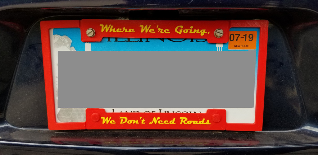 Free STL file License Plate Frame - Back to the Future 🖼️ ・Design to ...