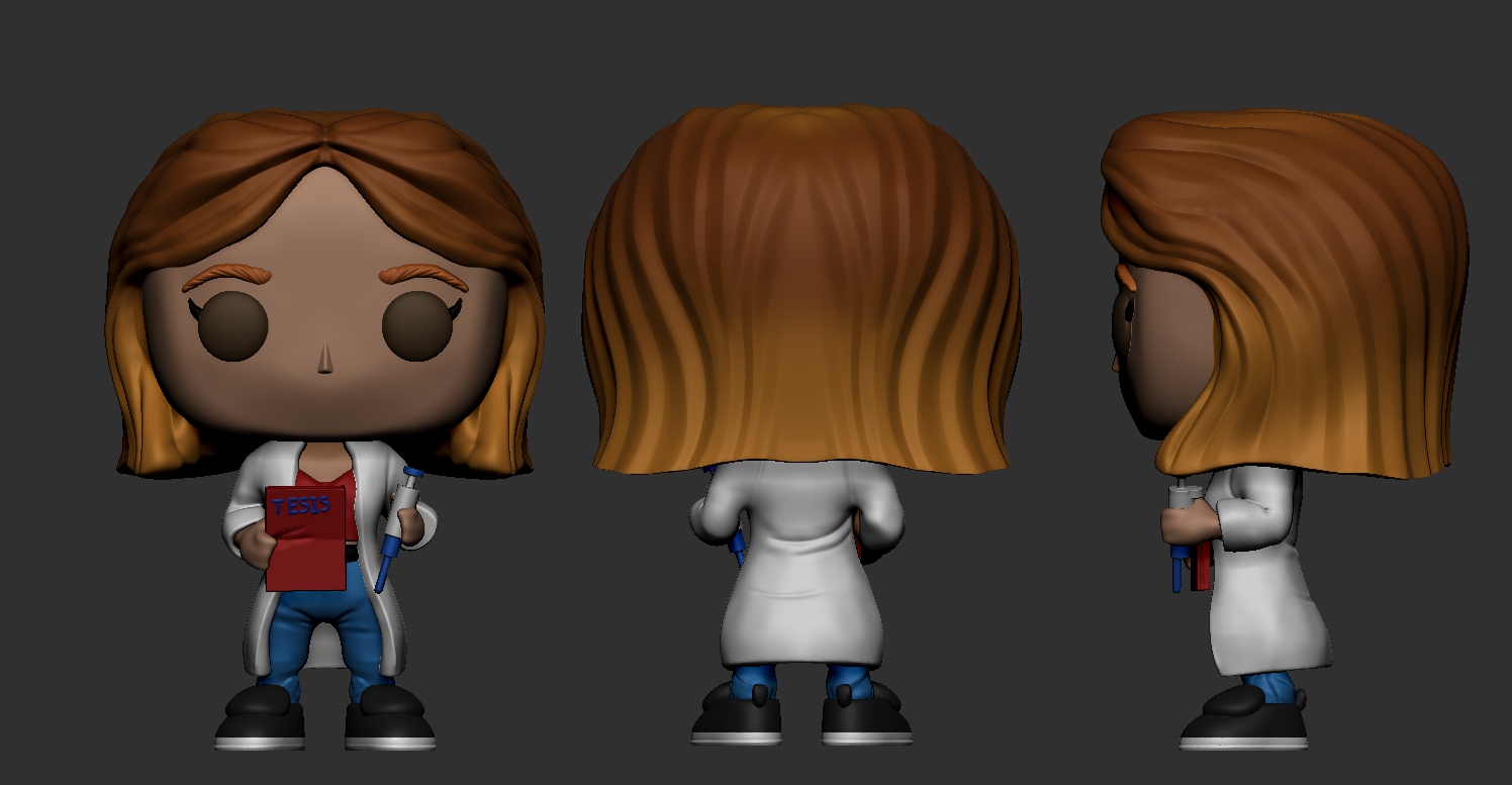 STL file Lab girl funko 🥼 ・Model to download and 3D print・Cults