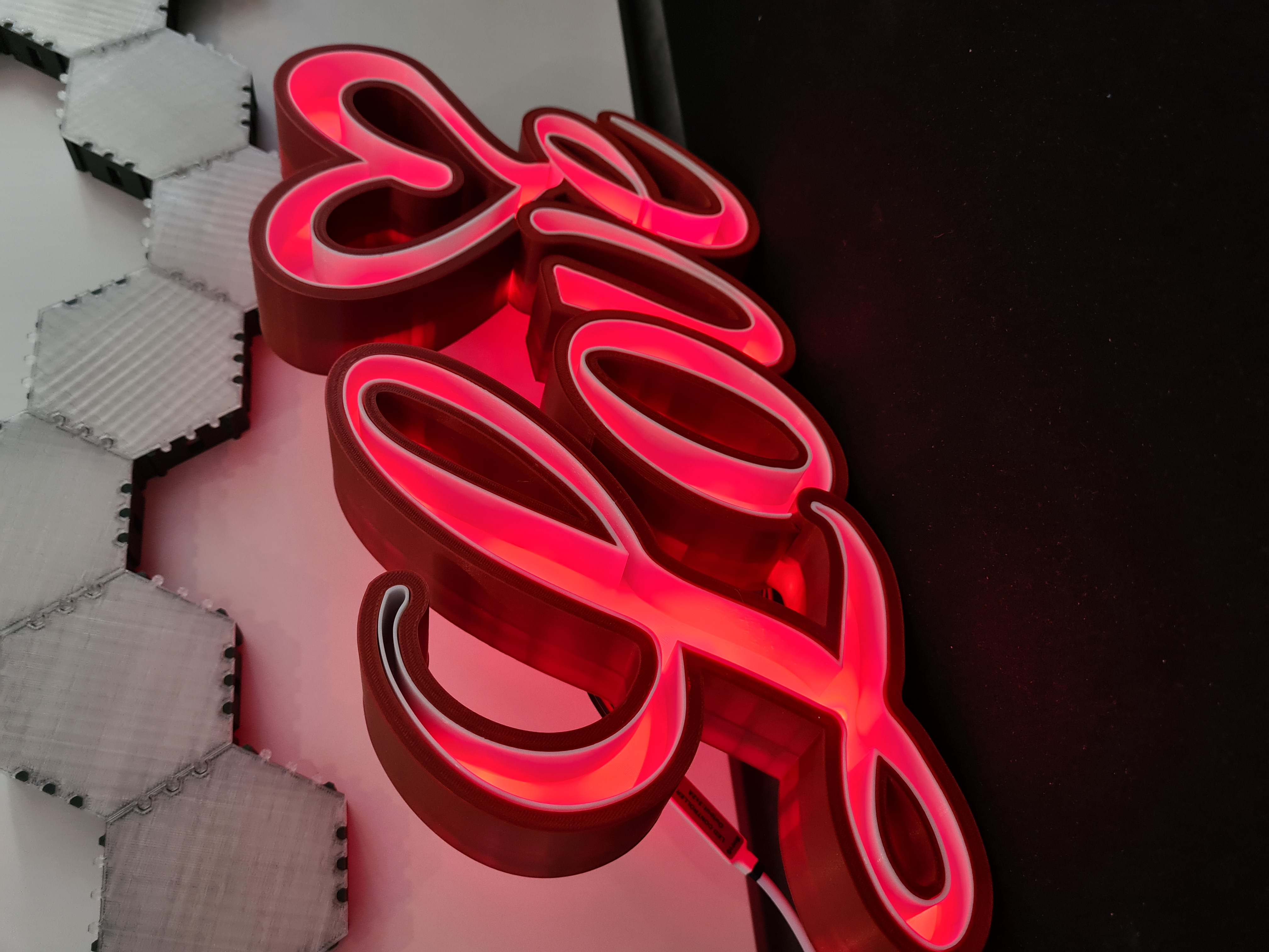 ️‍🔥 Led LOVE lettering・ STL File for ・Cults