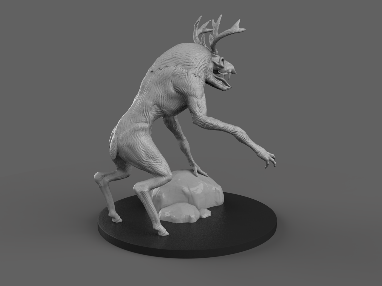 STL file wendigo monster 👹 ・3D printer design to download・Cults