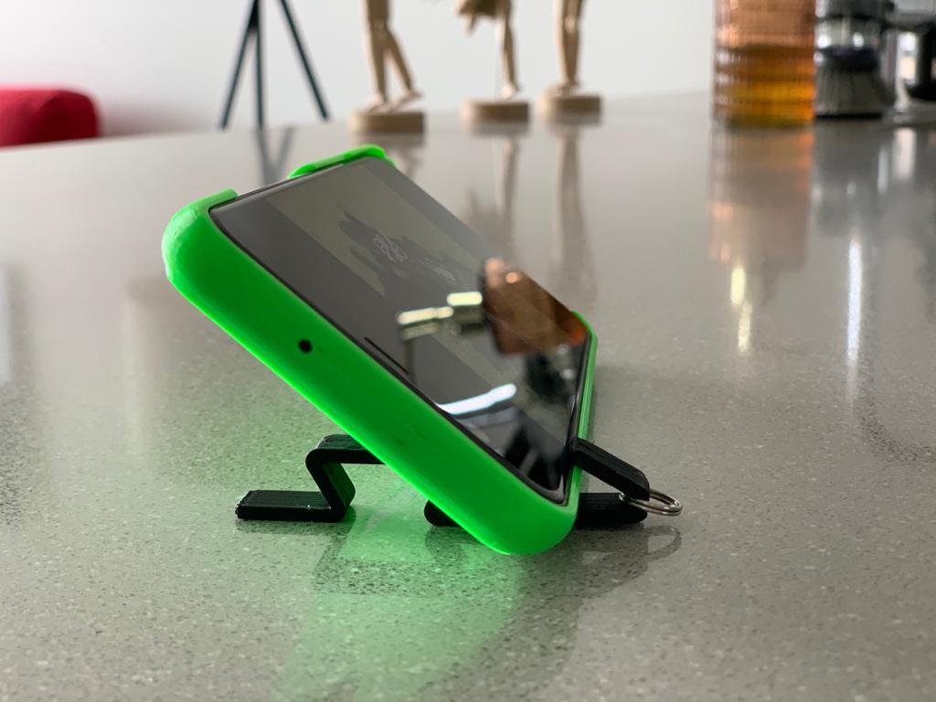 📞 Phone Stand Keyring・Free STL File for ・Cults