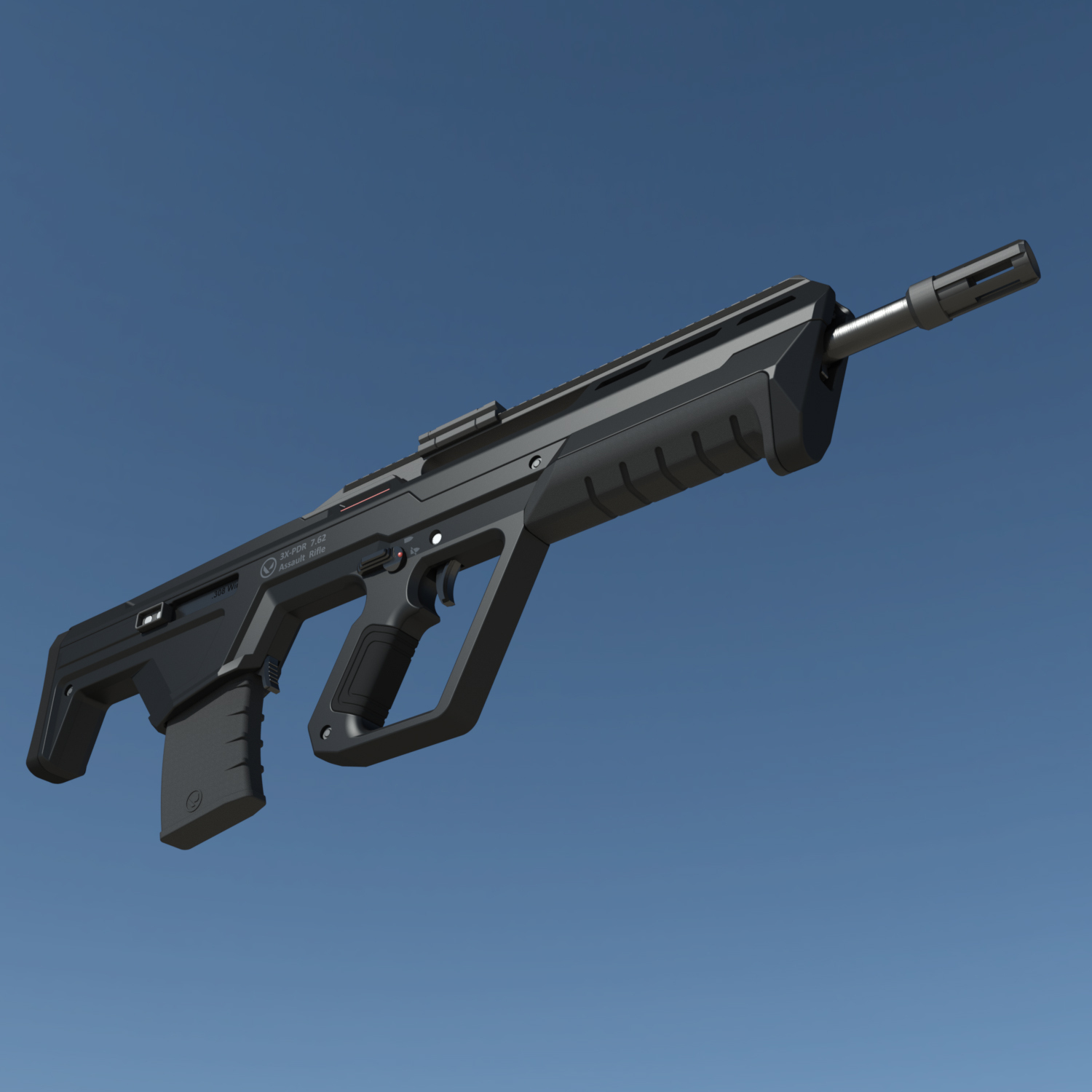 Archivo 3D Valorant 3X-PDR Rifle de asalto Bulldog skin por defecto ...